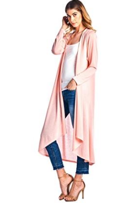 long sleeve pink duster - The Three Tomatoes