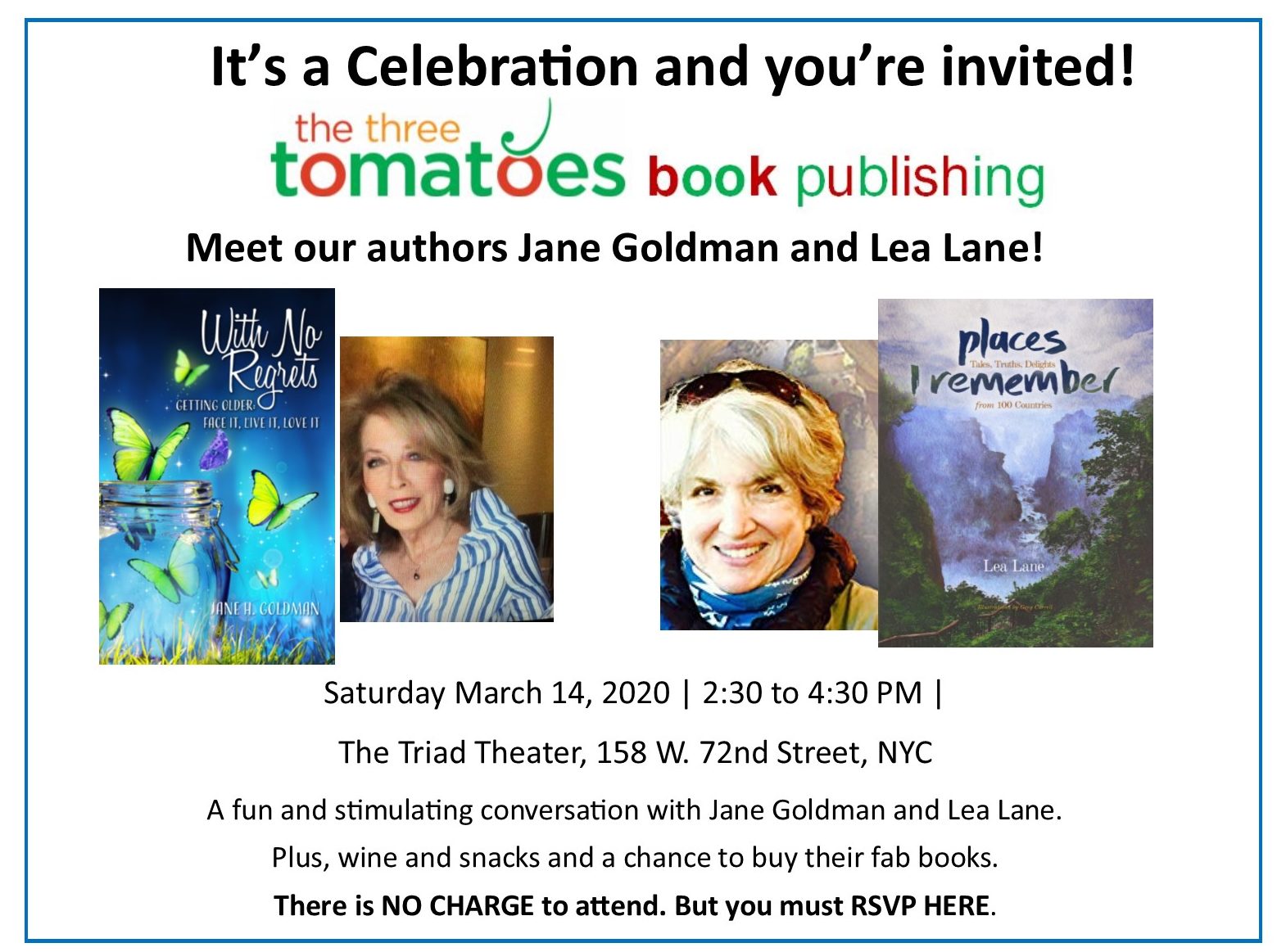 book celebration - The Three Tomatoes